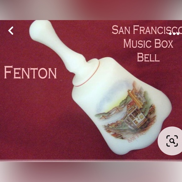 Fenton | Accents | Vintage Fenton White Satin Bell Music Box | Poshmark